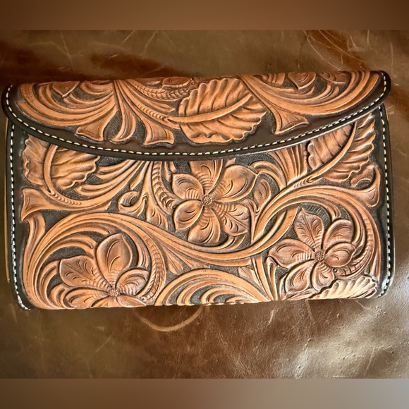 Bags | New 6666 Ranch Four Sixes Ranch Boedeker Leather Wallet Wristlet ...